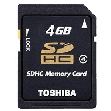 Toshiba 4GB SD Card SDHC Class 4 Flash Memory Card C4 P-SDHC4G4 High ...