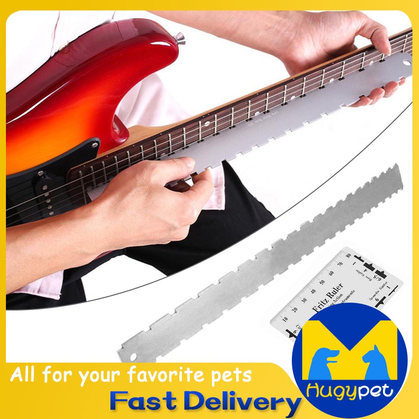 2 In 1 Guitar Bass String Action Ruler Gauge Guide Measuring Guitar ...