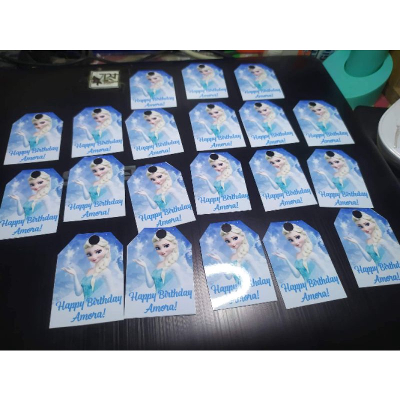 customized photo Printed Elsa frozen birthday tags | Shopee Philippines