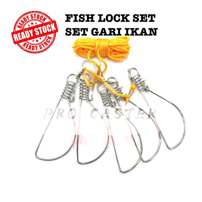 FISHERMAN‘S FRIEND GARI IKAN / FISH LOCK STAINLESS STEEL WITH LOCK SET ...