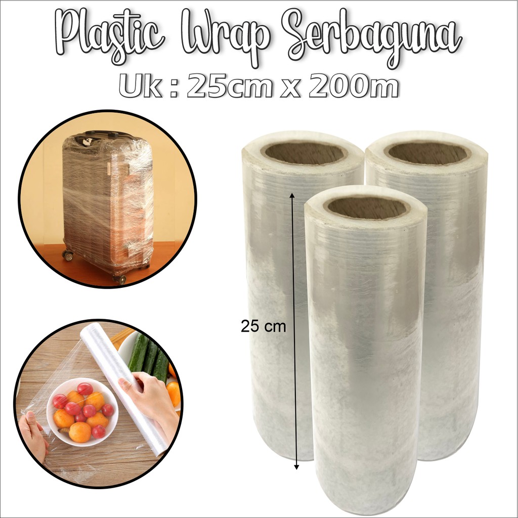 Plastic Wrap / Plastic WRAPPING 25cm X 200m | Shopee Philippines