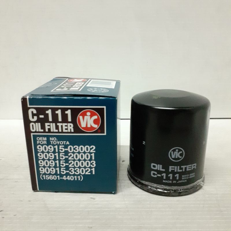 VIC OIL FILTER C-111 TOYOTA INNOVA / FORTUNER / HILUX / HIACE | Shopee ...
