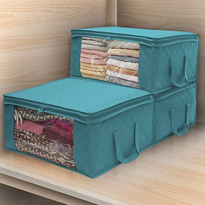 3PCS/1PCS Non-woven Clothes Storage Box Home Folding Quilt Storage Box ...