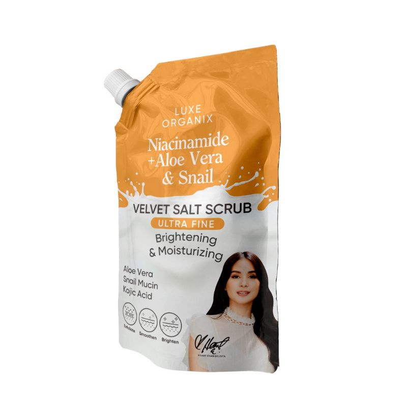 LUXE ORGANIX Niacinamide Aloe Vera and Snail Velvet Salt Scrub | Shopee ...