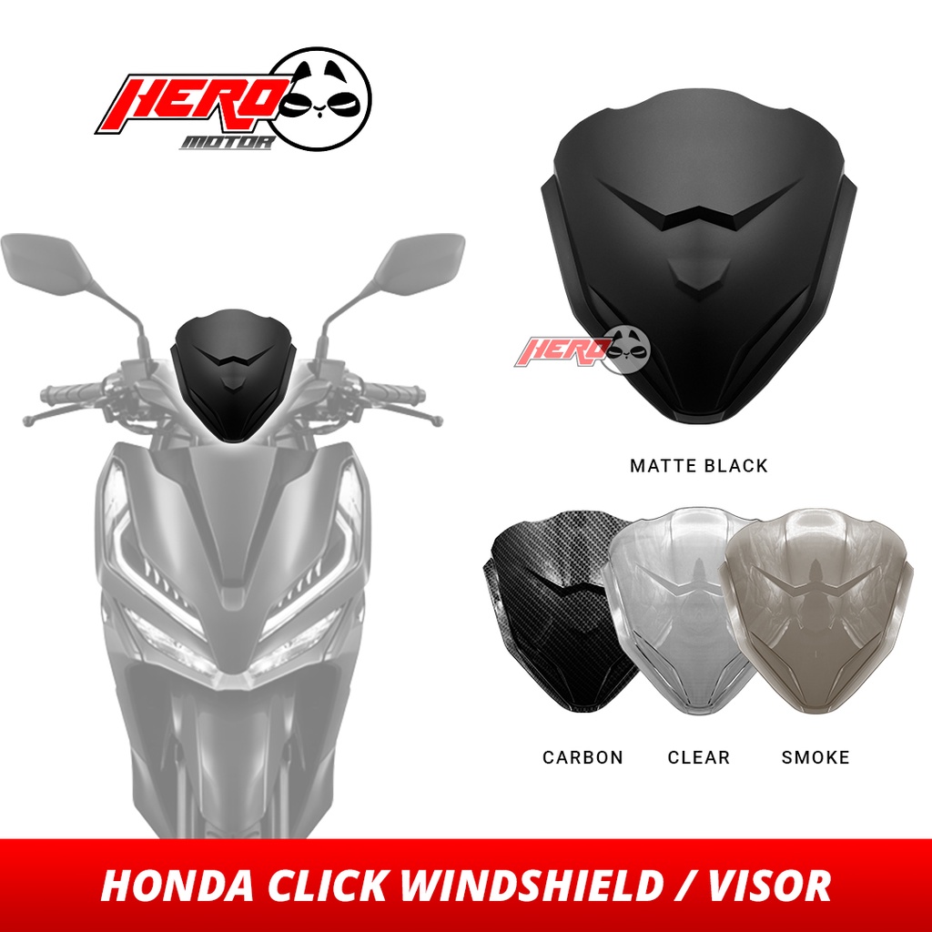 Honda Click 150/125 Visor Windshield Garnish Color Carbon/MattBlack ...