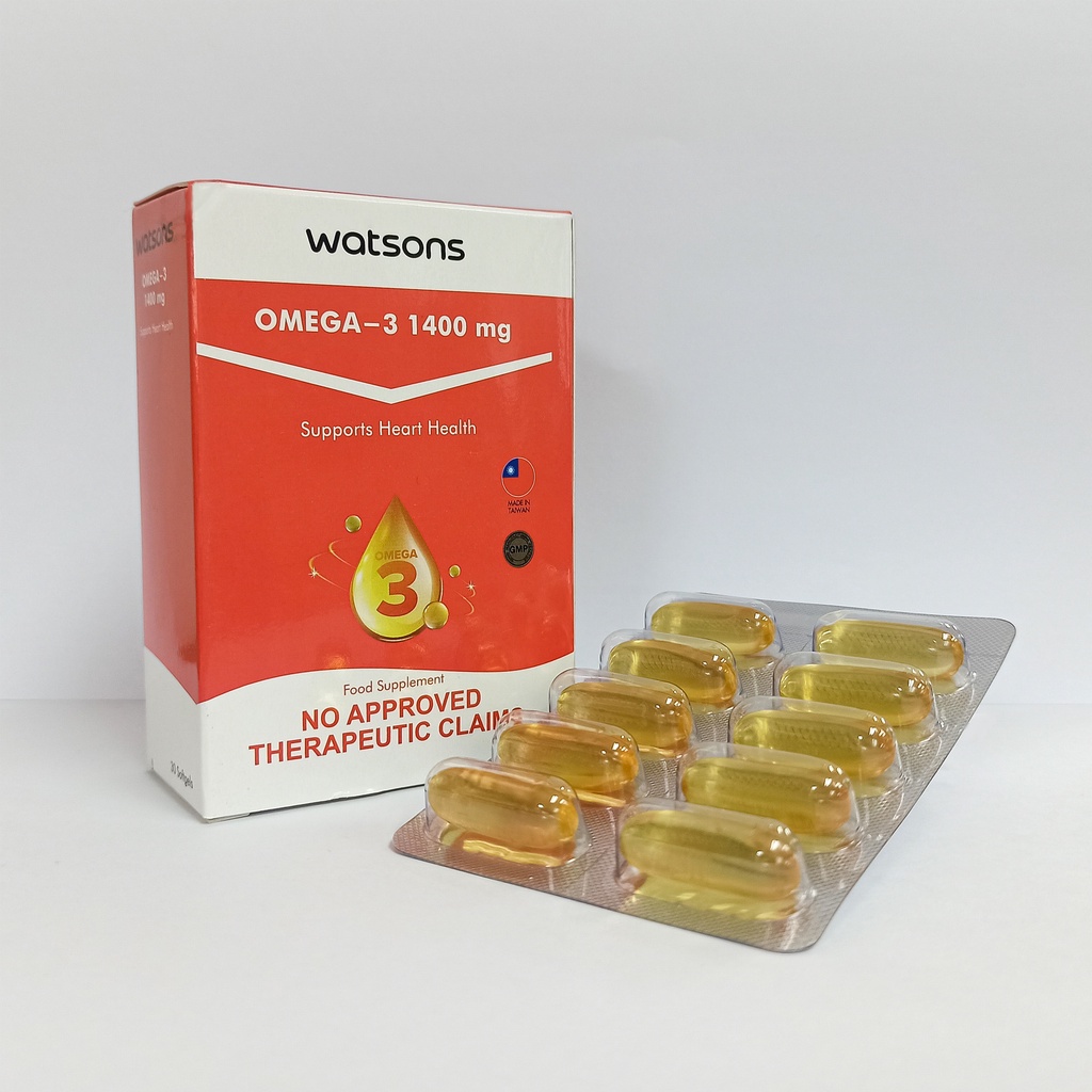 WATSONS Omega 3 Softgel Capsule 1400mg 1 Capsule (sold per piece) | Shopee Philippines