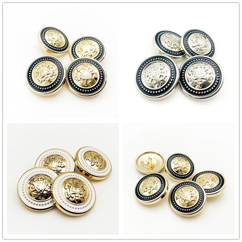 10Pieces/lot 15/20/25mm Vintage Buttons for Coat Black Golded ...