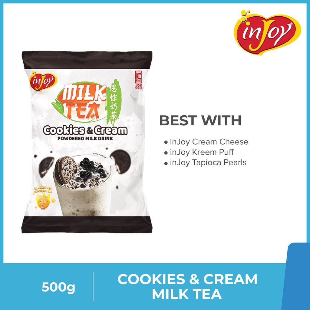 inJoy Cookies and Cream Milk Tea 500g | Shopee Philippines
