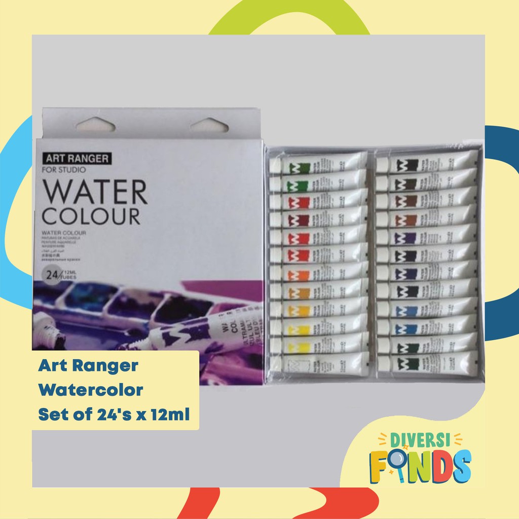 Art Ranger - ACRYLIC / WATERCOLOR / OIL COLOR - 24 x 12ml Tube | Shopee ...