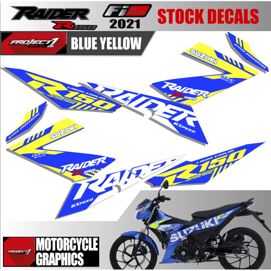 SUZUKI RAIDER R150 FI 2021 STOCK DECALS LAMINATED STICKER | Shopee ...