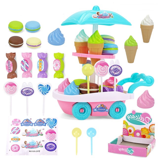toys for kids girl Mini lce Cream Candy Car Toy Sweet Dessert Cart ...