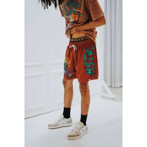MSTR CO. - ACID WASH COLLECTION "DUNGEON" Mesh Short (Brown) | Shopee ...
