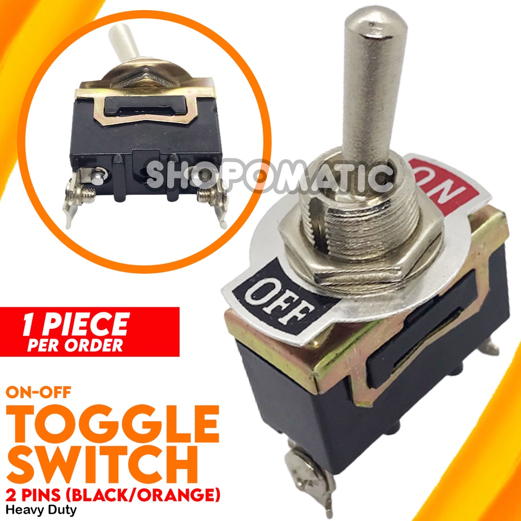 🟧 SPST Toggle Rocker Switch ON-OFF 2 Pins Heavy Duty 🟧 | Shopee Philippines