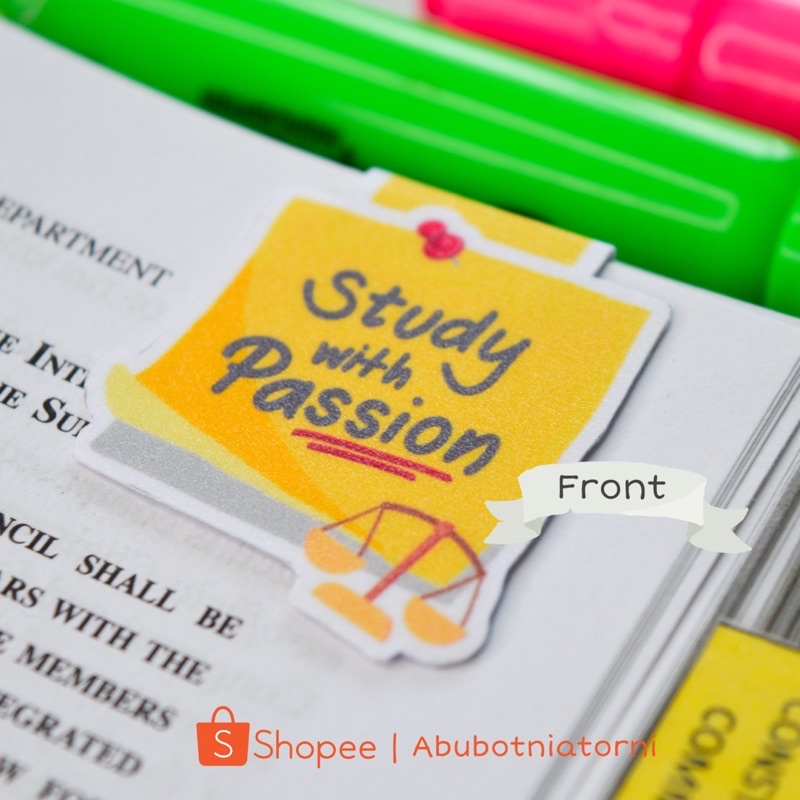 Future Lawyer | Study with Passion | Glitter-topped Magnetic Bookmark ...