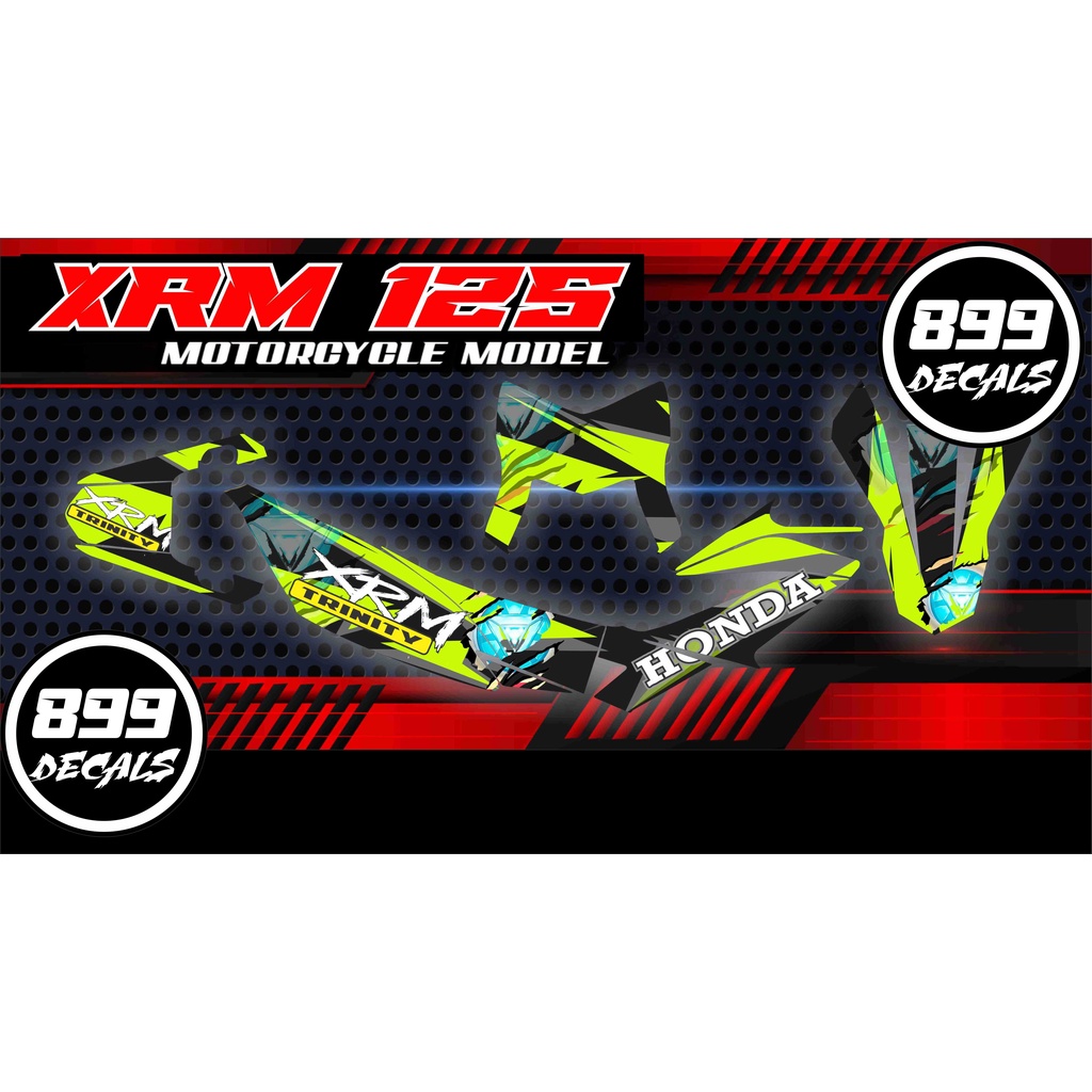 Honda XRM 125 Trinity Full Body Decals Laminated | Shopee Philippines
