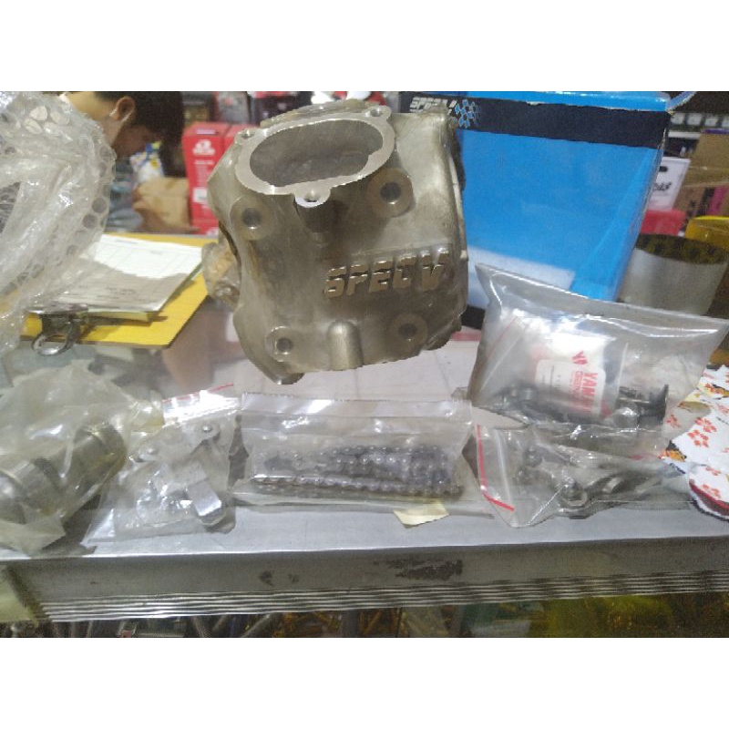 SPECV 4valve 21/23 (complete set) cylinder head for cygnus,mio, nouvo ...