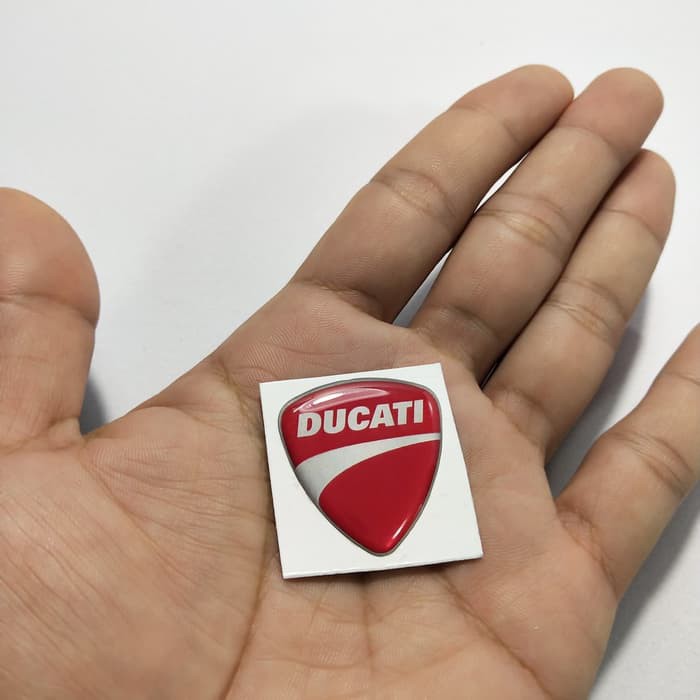 MERAH Red ducati embossed sticker | Shopee Philippines