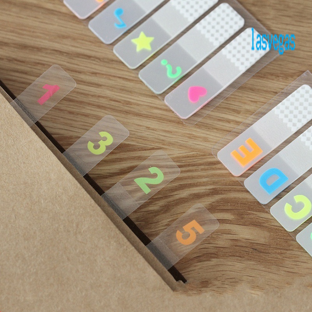[LLS] 100 Pages Number Letter Symbol Sticker School Supplies Memo Mini ...