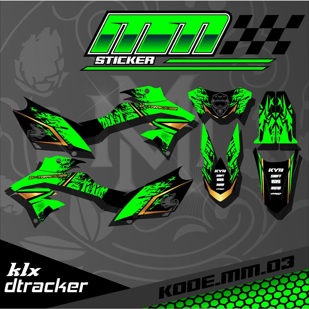 Sticker Striping Lis Variation KLX Dtracker 150 New Design RACING MM ...