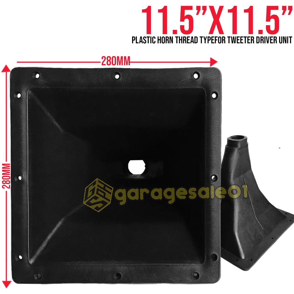 GS 11.5'' x 11.5'' Plastic Horn Thread Type – For Speaker Box Tweeter ...