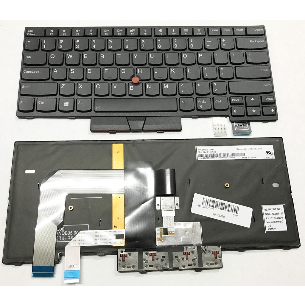 Laptop English Backlit keyboard for Lenovo Thinkpad T470 T480 A475 A485 ...