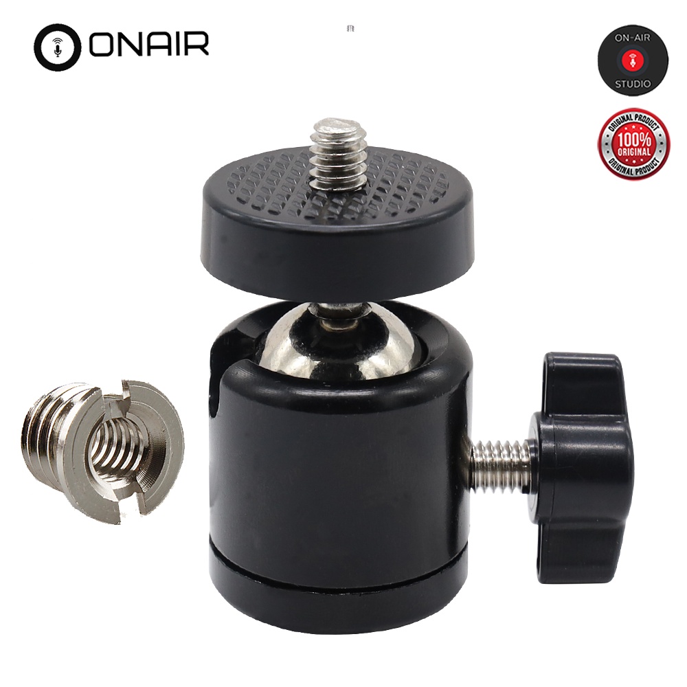 ONAIR Mini Ball Mount for Camera and Lights with 3/8 Mount and 1/4 ...