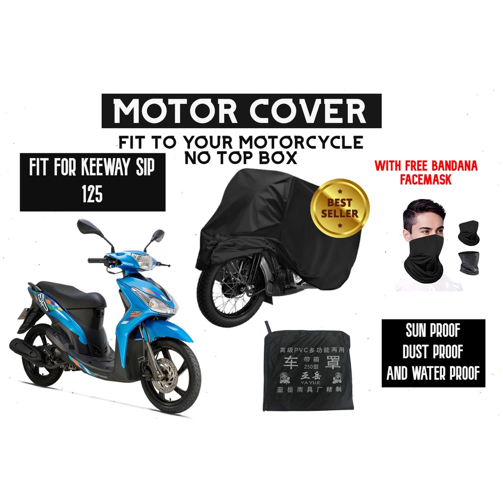 TP Motor Cover For KEEWAY SIP 125 Water Proof Cover With Free Bandana ...