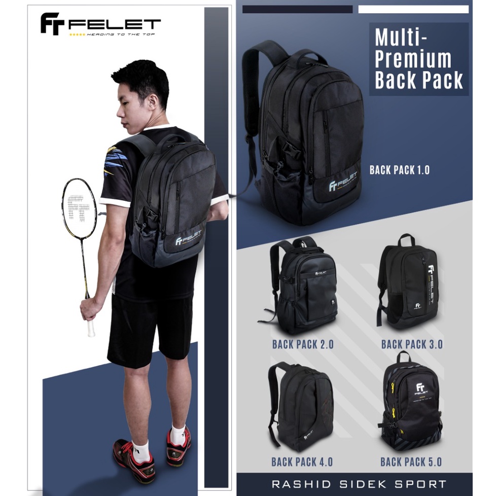 Felet Badminton Backpack Multi-Function Backpack Badminton Bag | Shopee ...