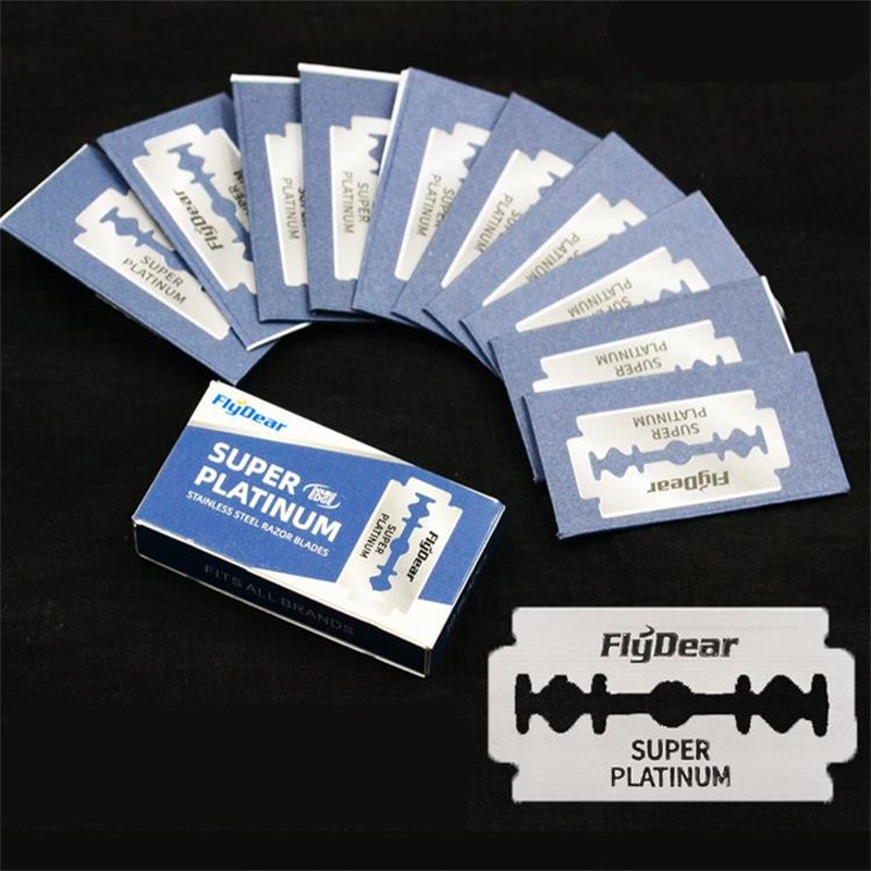 50 PCS Men's Razor Blade Stainless Steel Sharp Blade Beard Shaver ...