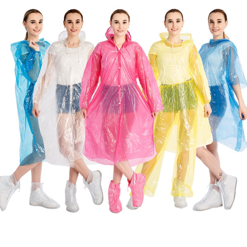 Outdoor portable transparent raincoat,Disposable adult raincoat ...