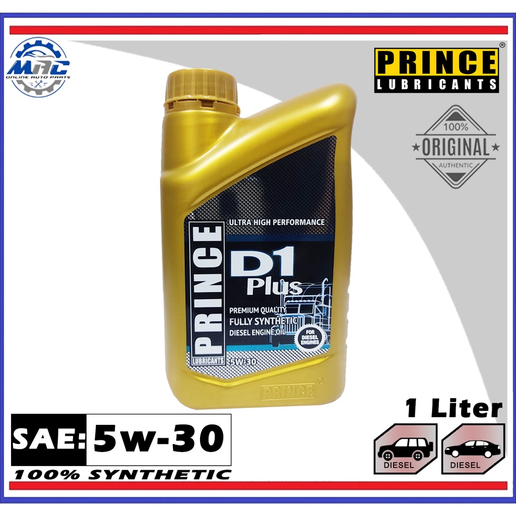 Prince D1 Plus 5w-30 Fully Synthetic Diesel Engine Oil 1 Liter | Shopee ...