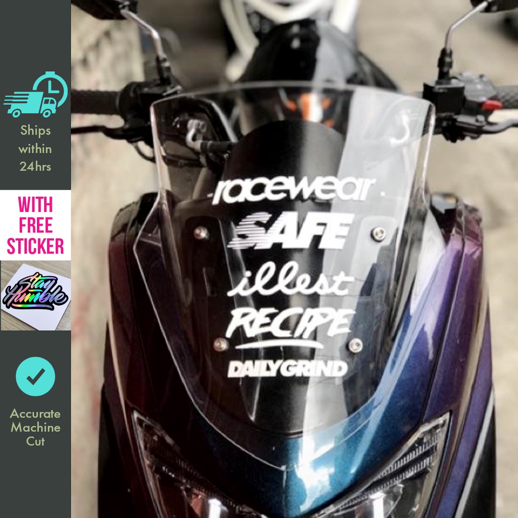 Set 1 Motorcycle and Car Stickers (5 pcs) racewear/illest/recipe ...