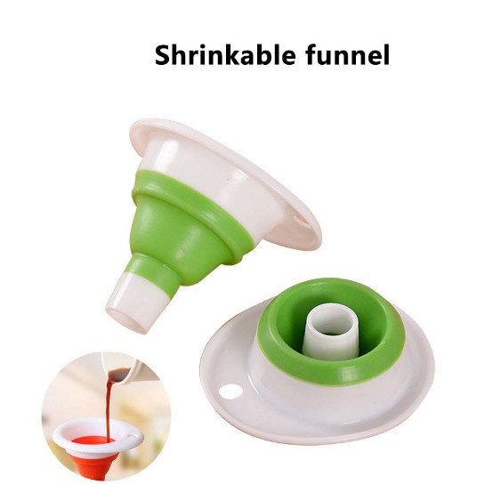 Silicone Foldable Funnel Multi-function Hopper Kitchen Collapsible ...