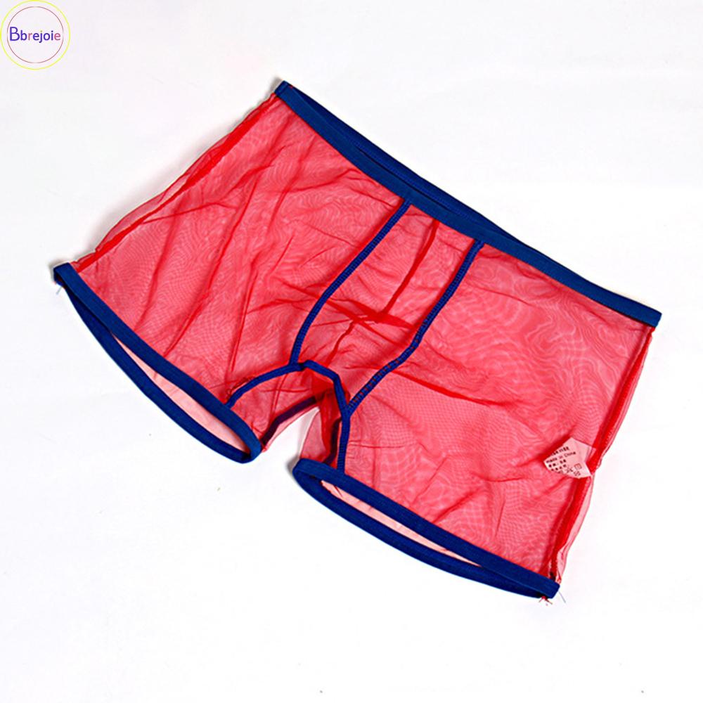 Mens Briefs Boxers Net yarn Shorts Invisible Mesh Brief | Shopee ...