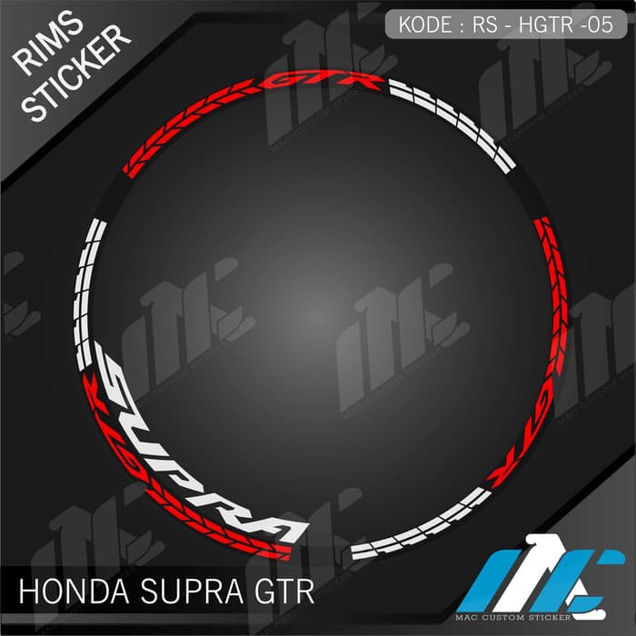 Hgtr 05 - GTR 150 Rim LIST - SUPRA GTR 150 Rim Trim STICKER | Shopee ...