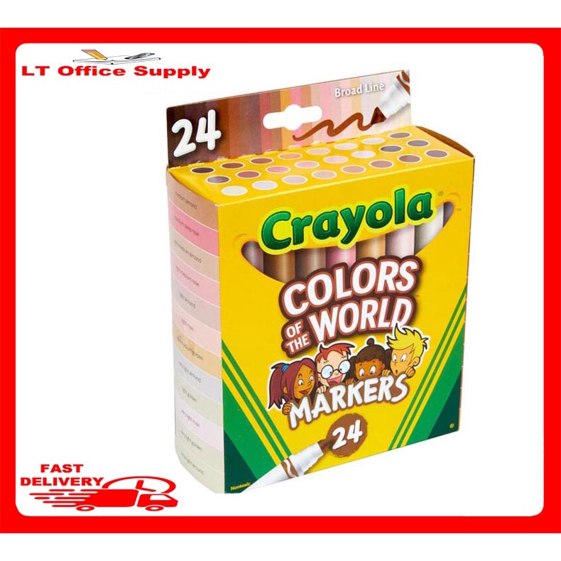 Crayola Colors of the worlds 24 crayons | Shopee Philippines