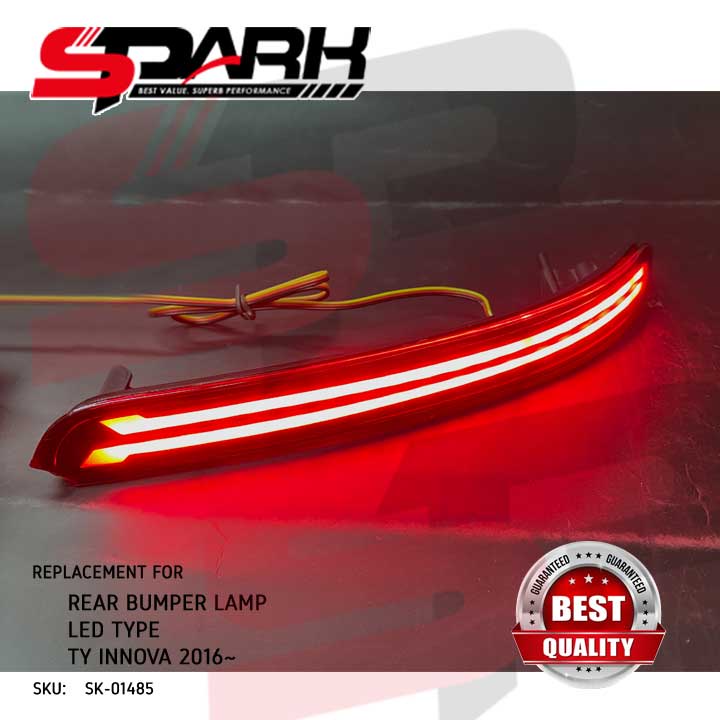 (PAIR) Rear Bumper Lamp Rear Brake Light LED for Toyota Innova 2016 ...