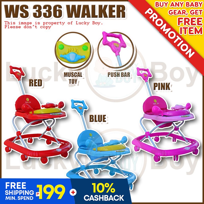 Apruva WS-336 Regular Walker for Baby with Push Bar Handle | Shopee ...