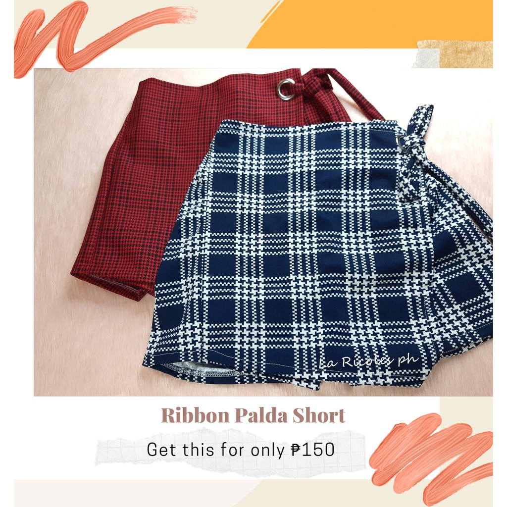 Ribbon Palda Short (Skort) | Shopee Philippines