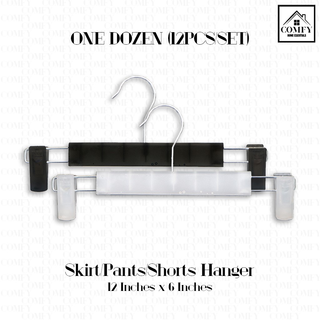 One Dozen (12pcs) Boutique Clip Hangers for Pants/Shorts/Skirts ...