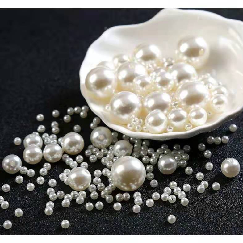 Big Packing Faux Pearl Beads 3/4/6/8/10/12MM with Hole Loose Beads for ...