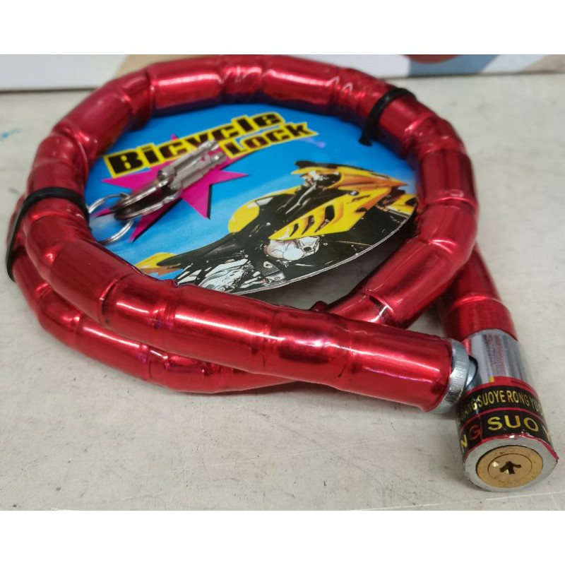 Anti-Theft Bicycle Lock ( Red / Blue / Black ) | Shopee Philippines