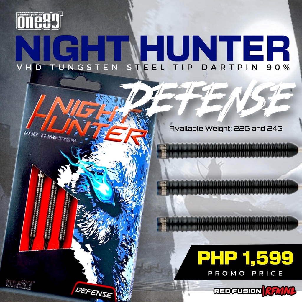 One80 Night Hunter Defense Tungsten Dartpin | Shopee Philippines