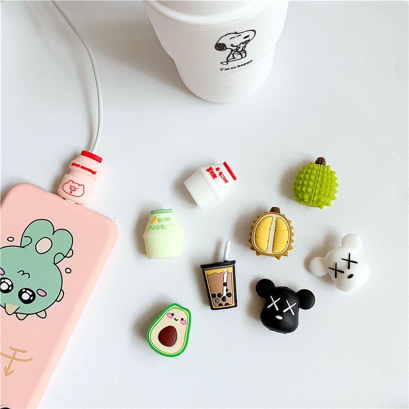 [Multiple Styles] Cartoon Cute Charging Cable Protector Android Break ...