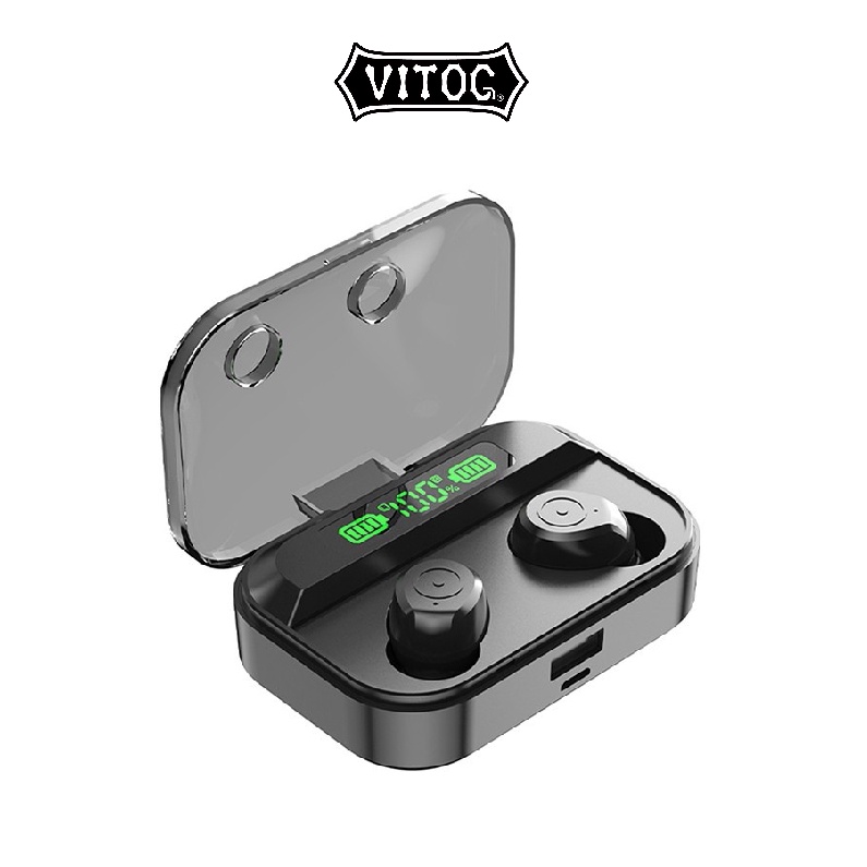 Vitog TG02 TWS wireless bluetooth headset 5.1 with mobile power long ...
