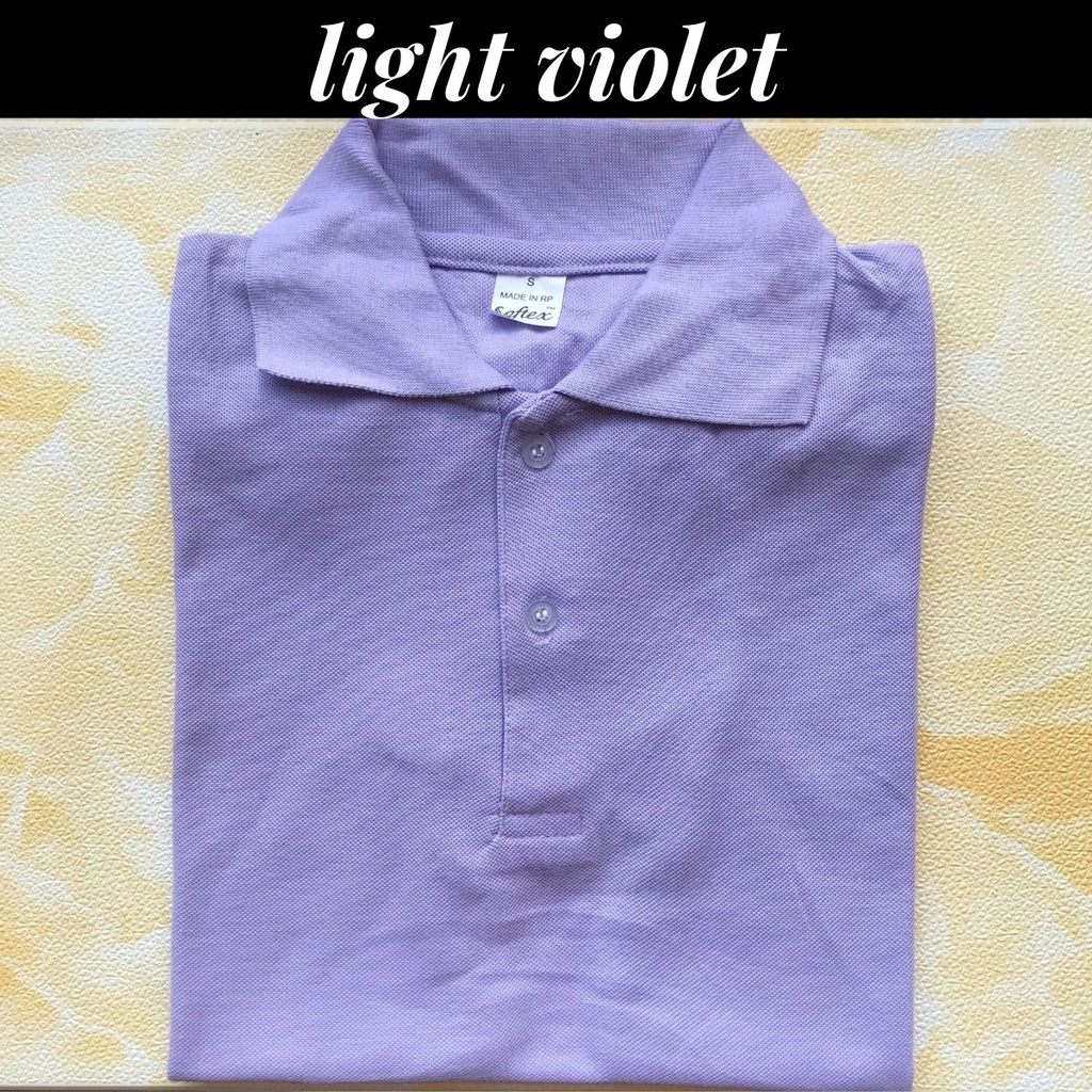 SOFTEX Unisex Plain Polo Shirt (Honeycomb Collared Shirt) light sky ...