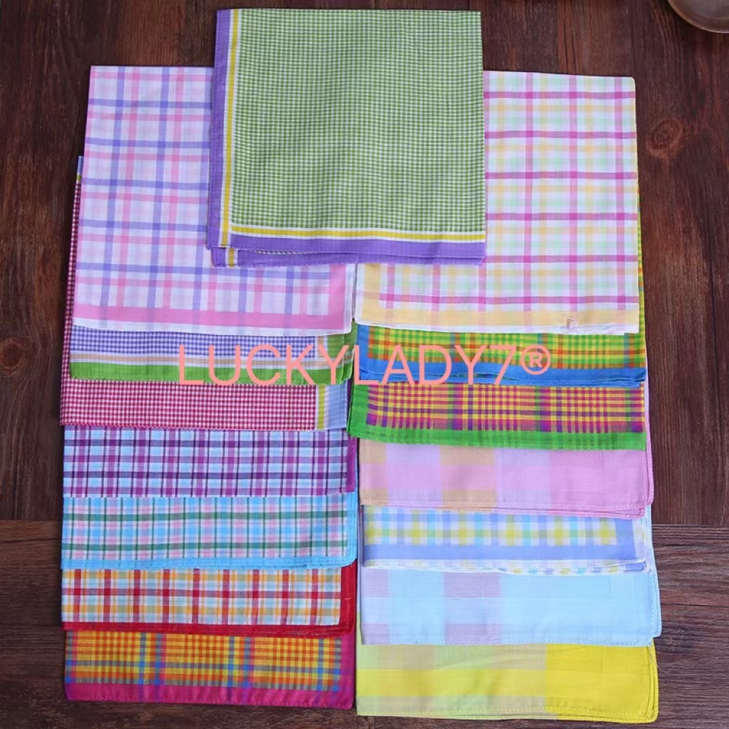 6Pcs or 12Pcs Cotton handkerchief for Men Women Panyo | Shopee Philippines