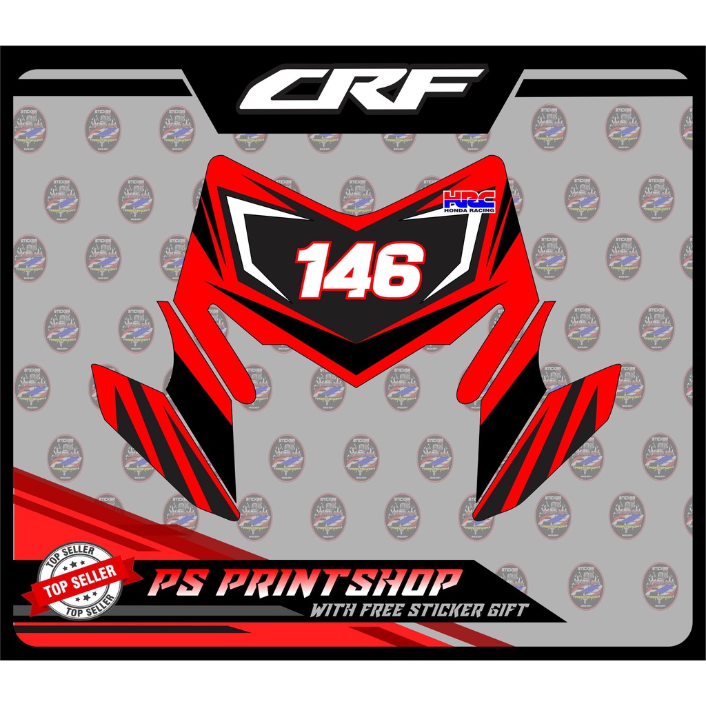 CRF150 Honda Cowling Headlight Sticker Decals Durable and high quality ...