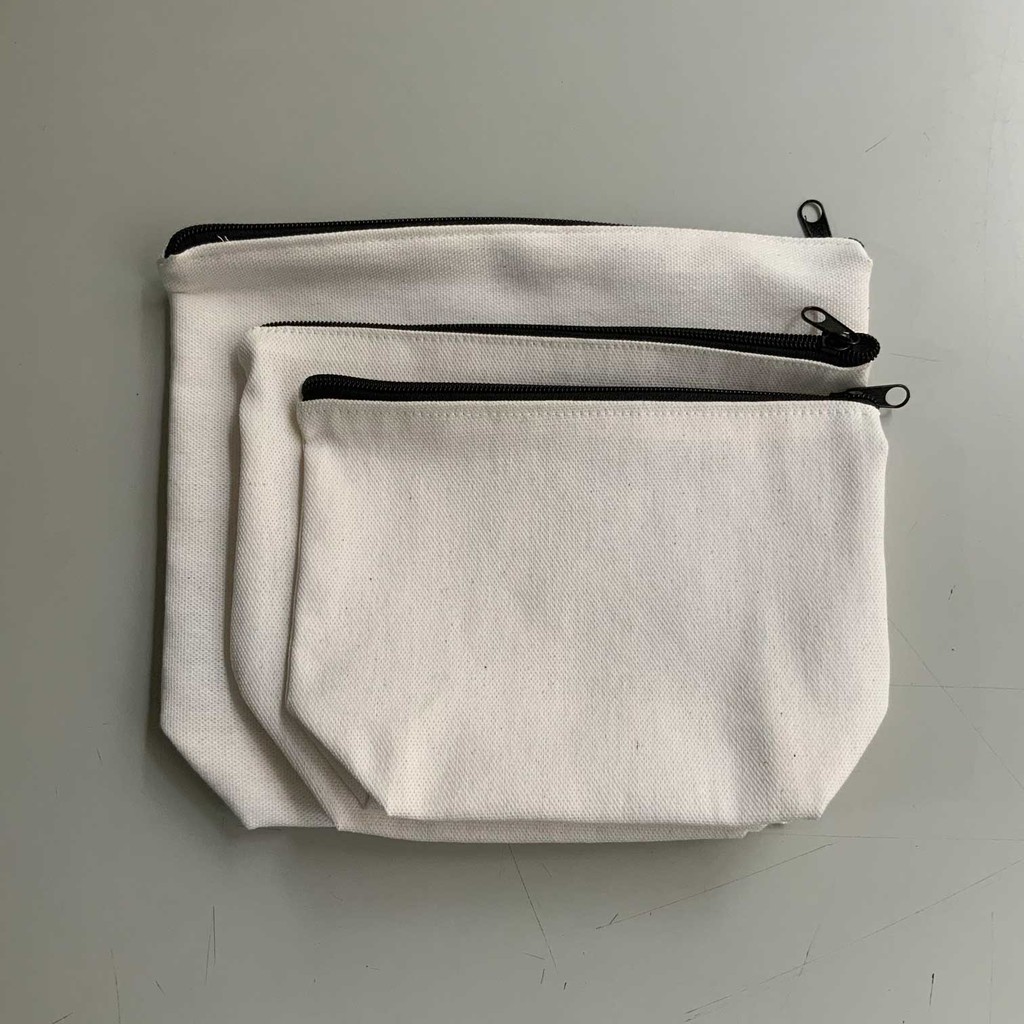 Canvas (katsa) coin purse and makeup pouch with lining | Shopee Philippines