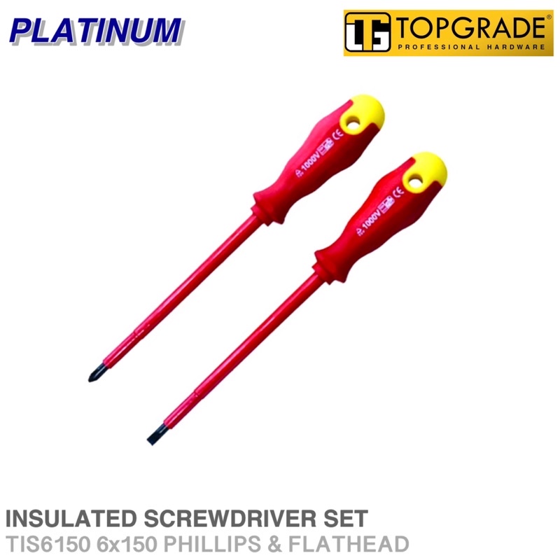 TISD6150 | TOPGRADE Insulated Screwdriver Set For High Voltage | 6x150 ...